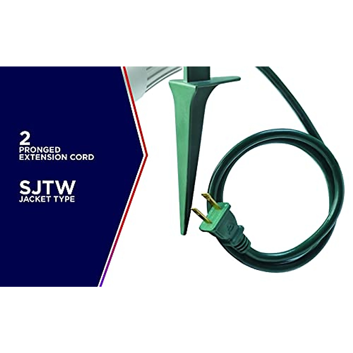 Woods 0434 434 60W 200 Lumen Stake Light, 5 LEDs, Green with 2 Extra Lenses, 1-Pack