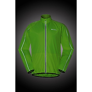 Mountain Warehouse Force Mens Reflective Water-Resistant Running Jacket Yellow Small