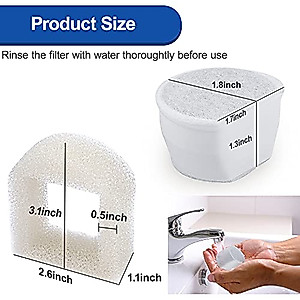 MyfatBOSS 18PCS Carbon Filters and Foam Pre-Filter Replacement Compatible with Petsafe Drinkwell Avalon Pagoda Seascape Sedona Water Bowl Water Fountain Prefilters,Pet Water Fountain Filters12+6 Pack
