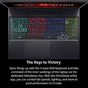 Acer Nitro 16 Gaming Laptop | AMD Ryzen 9 7940HS Octa-Core CPU | NVIDIA GeForce RTX 4070 Laptop GPU | 16" WQXGA 165Hz IPS Display | 16GB DDR5 | 1TB Gen 4 SSD | Wi-Fi 6E | RGB Backlit KB | AN16-41-R5KC