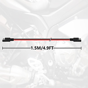 YACSEJAO SAE to SAE Extension Cable 4.9 Feet 18AWG Heavy Duty Wire Harness for Solar Panel Battery Tender Motorcycle Cars Tractor and More