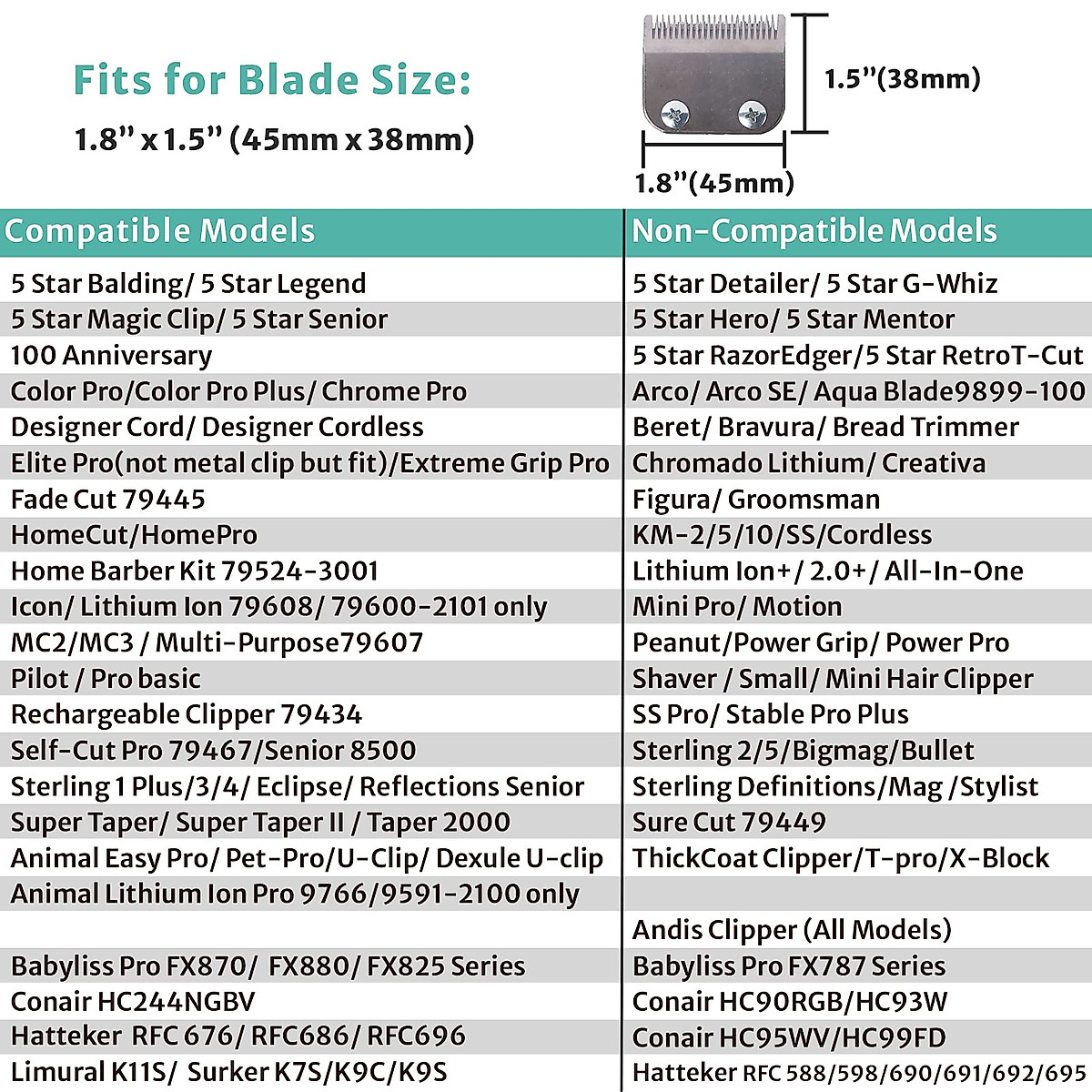 6 Professional Extra Long Hair Clipper Guards Cutting Guides Fits for Most Wahl Clippers, Color Coded Clipper Guards Replacement - 1.25", 1.5", 1.75", 2", 2.25" & 2.5" (#10, 12, 14, 16, 18, 20)
