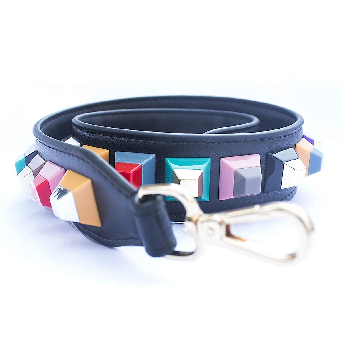 Cowhide Leather Flower Replacement Interchangeable Shoulder Strap with Swivel Hook for Handbags Purse Bags (05)