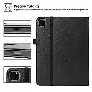 iPad Pro 11 Case with Pencil Holder, Support Pencil 2nd Wireless Charging, Magnetic PU Leather Protective Cover Compatible with iPad Pro 11-inch 3rd/2nd Generation 2021/2020 Released Apple Tablet