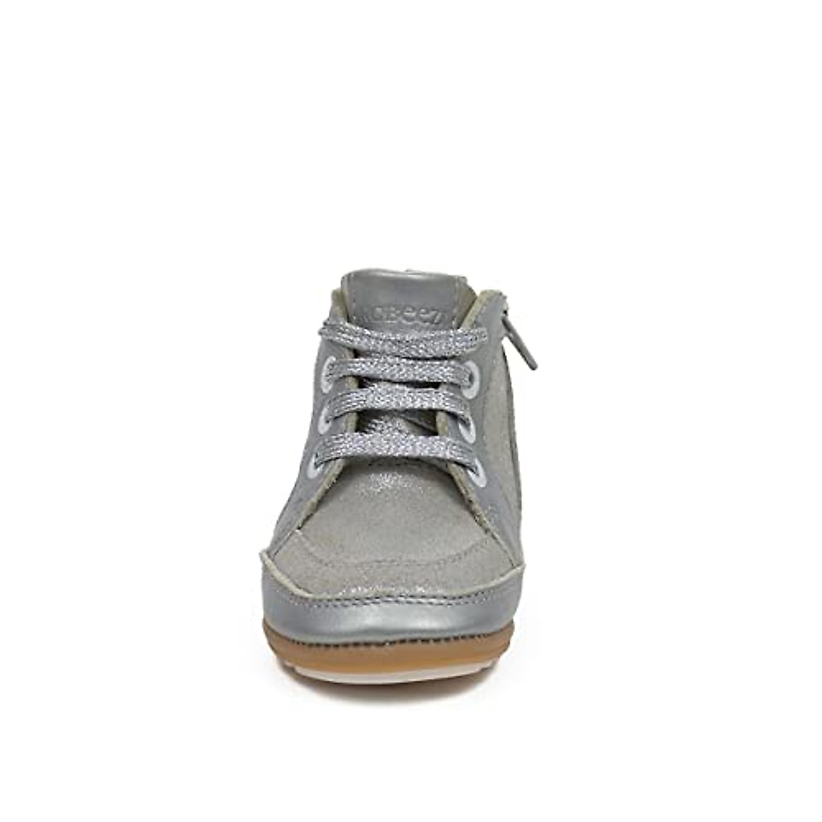 Robeez Baby Girls Minime Leather Shoes - Silver - 4
