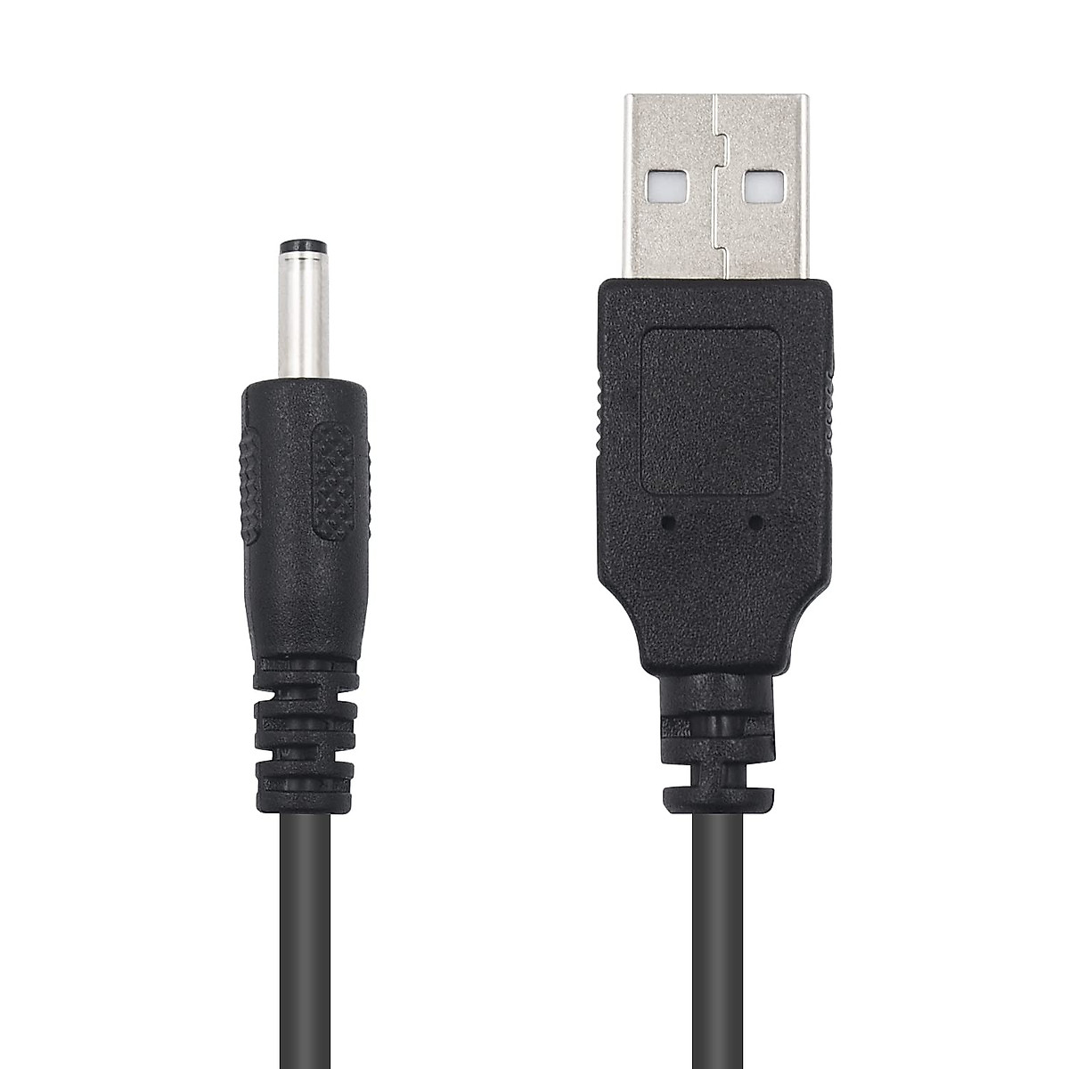 Duttek USB to DC Cable, 3.5x1.35 mm 5V DC Power Charging Cord, Electronics Barrel Jack Plugs USB 2.0 A Male to DC 3.5mm x 1.35mm Male Adapter Converter Cable(10 inch / 25cm)