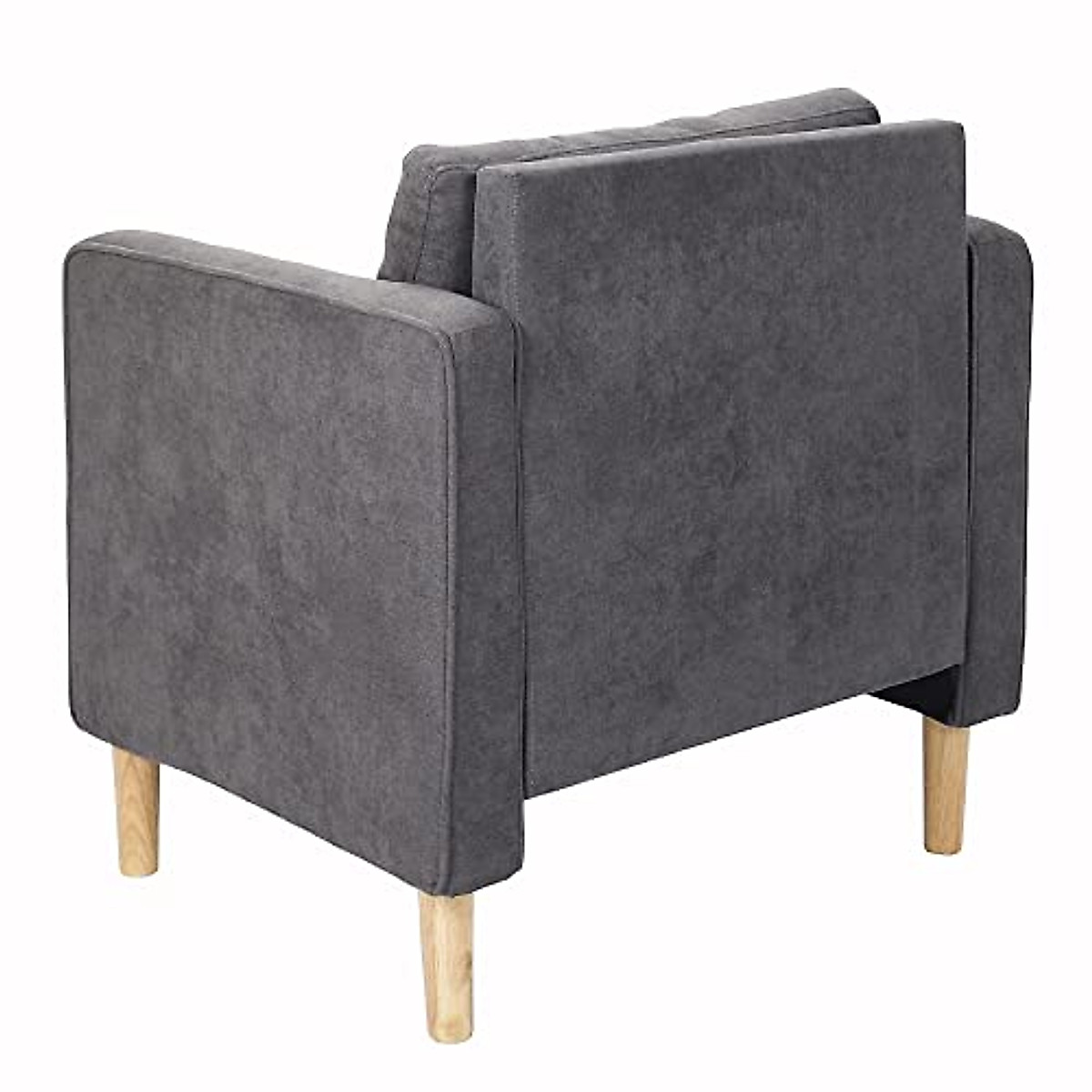 STHOUYN Small Accent Chairs Living Room Chairs Set of 2, Reading Chairs Bedroom Comfy Comfortable Chair, Mid Century Modern Club Chair, Tufted Single Sofa Office Living Room Furniture (2, Grey)