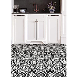 FloorPops Dakota Peel & Stick Floor Tiles, Black
