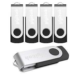 USB Drive 32GB Pack of 5,USB 2.0,USB Stick with Red Led Indicator,32gb Flash Drive 5 Pack,Memory Stick Storage (Black Color)