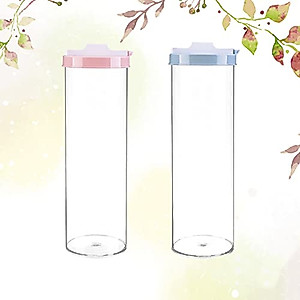 UPKOCH 2pcs Canister Home with Food Noodle and Creative Round for Cereal Kitchen Color Lids Nuts Noodles Dry Containers Canisters Spices Large Assorted Circular Organizer Organization