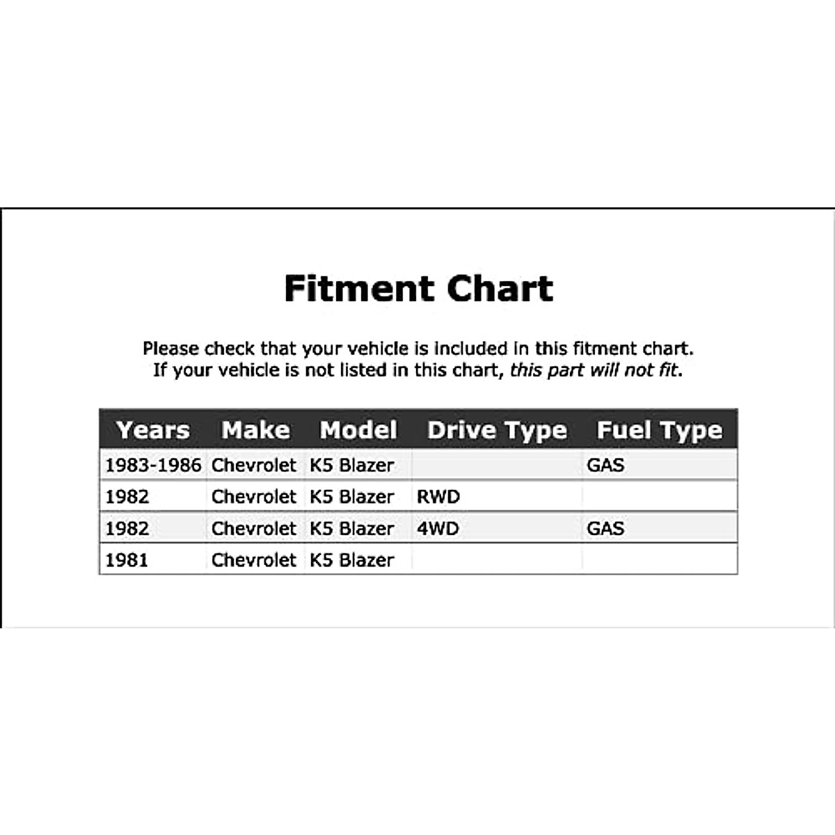 Brake Master Cylinder Compatible With Chevrolet K5 Blazer GAS 1981 1982 1983 1984 1985 1986 PC-723388