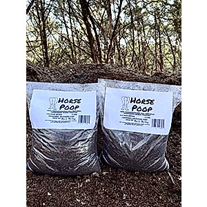 Horse Manure Garden Fertilizer, 100% Natural Aged Unpasteurized Composed and Sifted Plant Food by Horse Poop