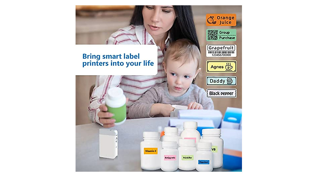 Portable Bluetooth Label Maker with Tape - iLabel App Compatible
