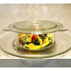 Cuchina Safe Vented Microwave Glass Lid and Bowl Cover; Perfect Lid for Bowls, Mugs, and Pots (8 inch - 1-Piece Set)