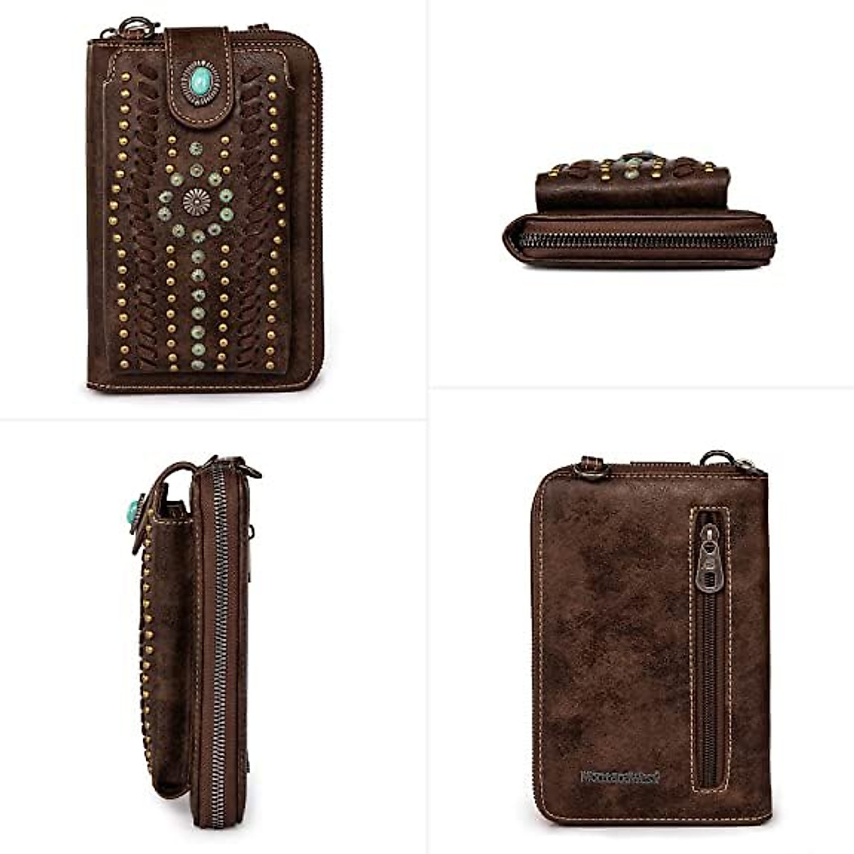 Montana West Crossbody Cell Phone Purse For Women Western Style Cellphone Wallet Bag Travel Size With Strap PHD-103CF-A