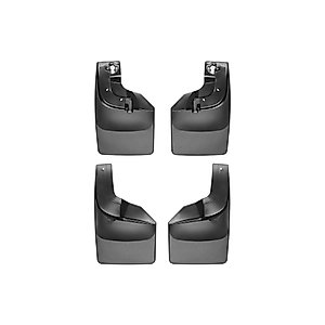 WeatherTech Custom No Drill Splash Guard MudFlaps for Ford Super Duty - Front & Rear Set (110066-120066), Black