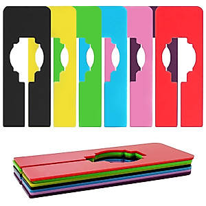 YHOLSDAS Closet Dividers for Hanging Clothes, Rectangular Closet Dividers for Sorting Clothing Size, Color, Writable & Reusable Rack Dividers for Sorting Clothing, 2" x 5", 7pcs