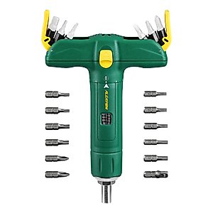 ALEAPOW 1/4" Torque Wrench Set, 12-Piece S2 Steel Bits, T-Handle Design, 15-75 in-lbs, Suitable for Scope Mounting, Gunsmithing, and Maintenance