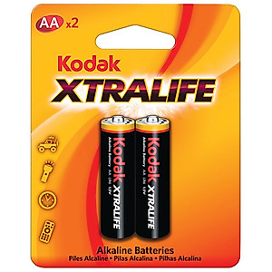 Kodak KAA-2 30007796 Xtralife Alkaline Batteries (AA), 2 Piece