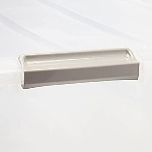 IRIS USA Underbed Buckle-Up Box 50 Quart Plastic Storage Container, Clear (2 Pack)