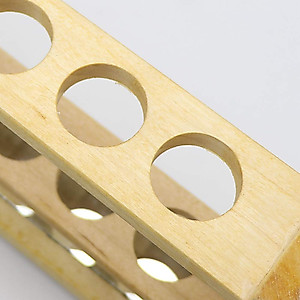 Wooden Colorimetric Test Tube Rack 6 Hole Thick Wood Wooden Tube Rack Laboratory Exports Manufacturers Hole Diameter 28mm