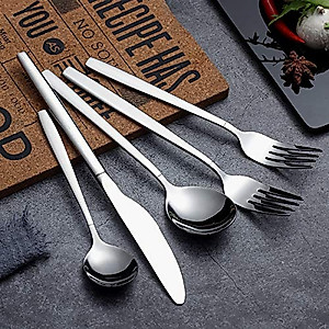 Berglander Flatware Set 40 Pieces, Stainless Steel Flatware Set, Silverware Set Service For 8