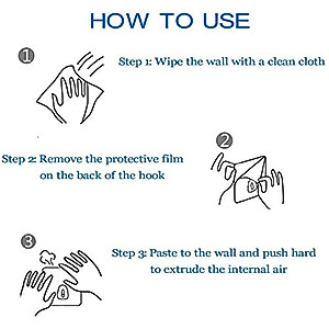 YIKUER Transparent Adhesive Hooks 30 lb(Max), Waterproof & Oilproof Reusable Seamless Hooks, Heavy Duty Wall Hook for Kitchen Bathroom Office (20), (20hook), 2.36