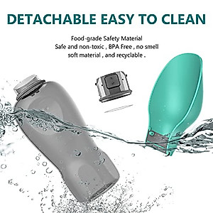 Portable Dog Water Bottle, 27OZ Dog Water Dispenser with Patented Leak-Proof Design for Dog Walking, Hiking and Traveling BPA-Free Materials (Green)