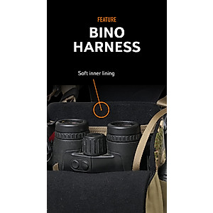 Mystery Ranch Bino Harness 12x, Chest Rig, Binocular Case, Tactical Pouch, for Rough Country, Hunting, Outdoors - Coyote-XL