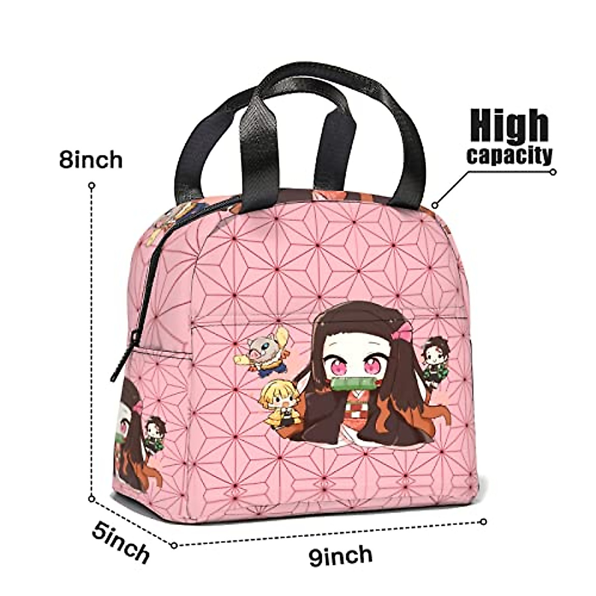 FGBXC Anime Insulated Lunch Bag Reusable Portable Lunch Box Snack Tote Bags For Adults Women Men Picnic Gifts Travel