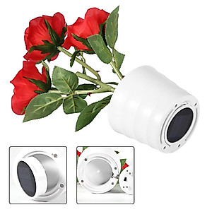 Fdit Artificial Rose 3LED Lamp Solar Simulation Flower Light for Home Garden Yard Lawn Path Way Party Decorative