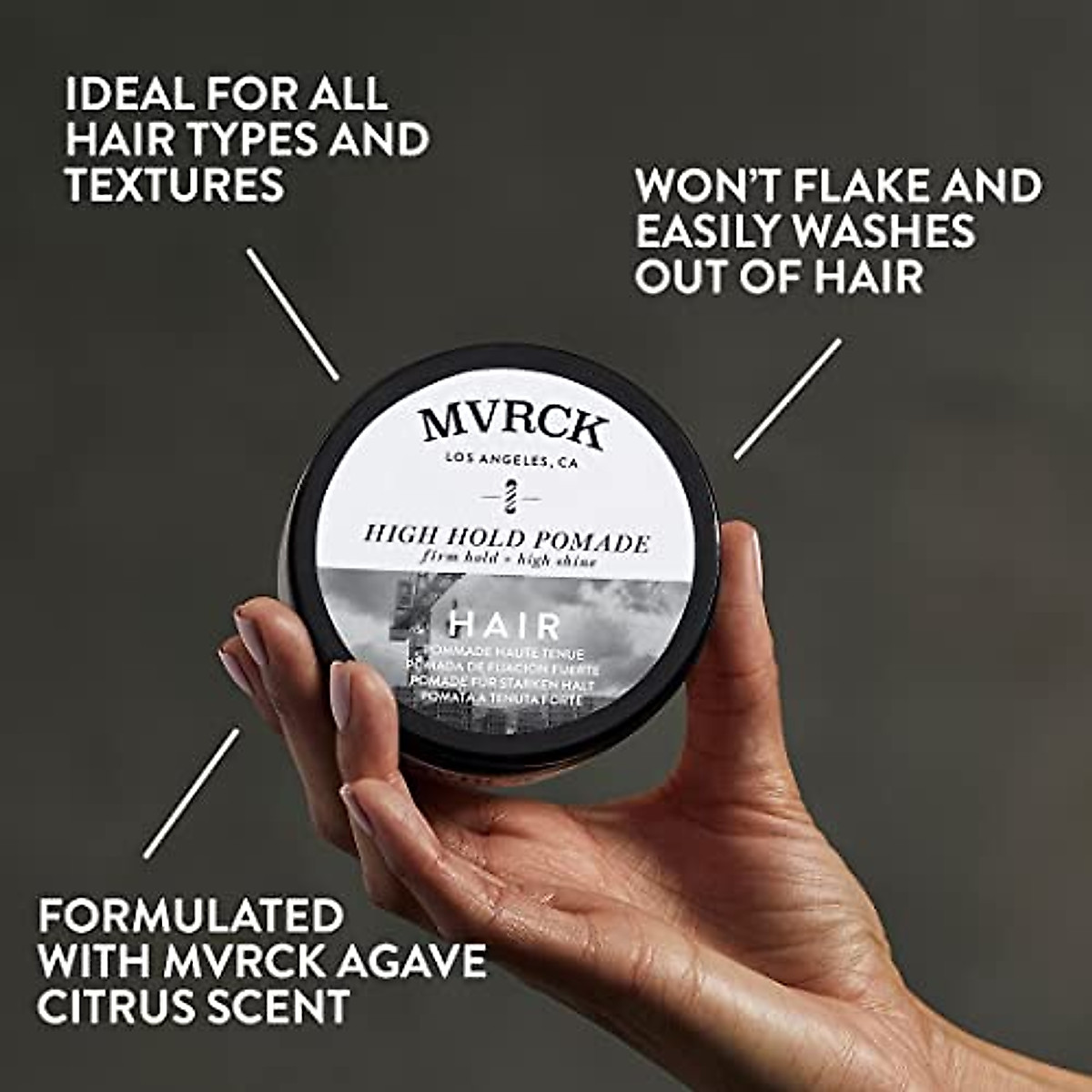 Paul Mitchell MVRCK by MITCH High Hold Pomade, Firm Hold + High Shine, For All Hair Types, 3 oz. (Pack of 2)