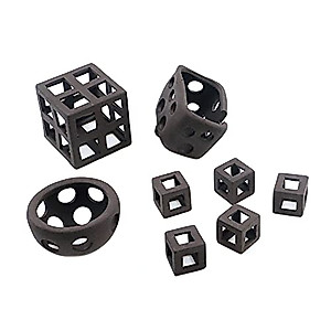 MY MIRONEY 8Pcs Ceramic Shelters Aquarium Ceramic Rock Cave Shelter Shrimp Betta Lizards Hideaway Breeding Cave Cubic Hideout Fish Tank Decor Ornament