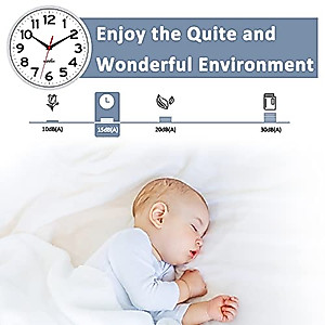 HIPPIH Wall Clock 2 Pack, 10 Inch Modern Wall Clocks Battery Operated, Non Ticking Silent Wall Clock, Simple Small Analog Wall Clock for Living Room, Bedroom, School, Office Decor, Silver
