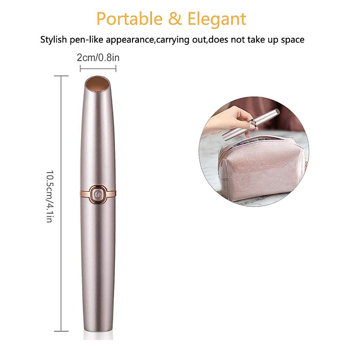 Rechargeable Eyebrow Trimmer Painless Precision Eyebrow Hair Remover Portable Electric Eyebrow Razor Tool for Women