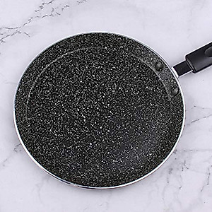 DOITOOL 6 Inch Metal Fry Pan Nonstick Frying Pan Egg Pan Skillet Practical Kicthen Cookware for Home Restaurant Black