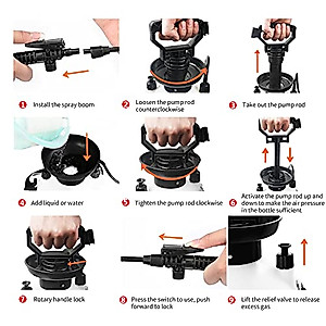 GARTOL 1.35 Gallon Garden Sprayer, Pump Pressure Sprayer in Lawn & Garden with Pressure Relief Valve, Adjustable Shoulder Strap, Translucent, for Plants and Cleaning