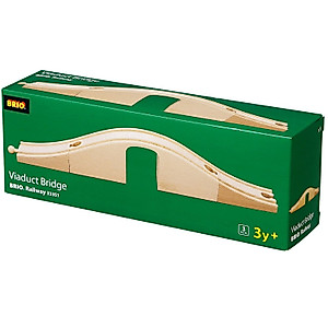 BRIO World 33351 - Viaduct Bridge | 3-Piece Wooden Toy Train Set Accessory | Ideal for Kids Ages 3 and Up | FSC-Certified Wood | Compatible with All Train Sets