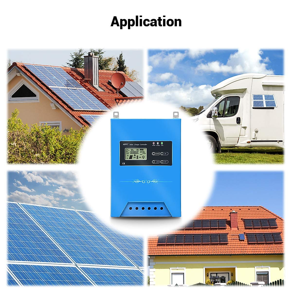 iSunergy 50A MPPT Solar Charge Controller 12V/24V/48V Auto Working Buck Solar Panel Battery Regulator Maintainer with LCD Display for Solar Panel Battery Overload Protection