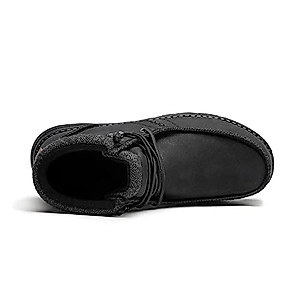 Bruno Marc Men's Casual Slip-on Shoes Warm Loafers for Men Winter Boots, Black, Size 10.5, SBLS2233M