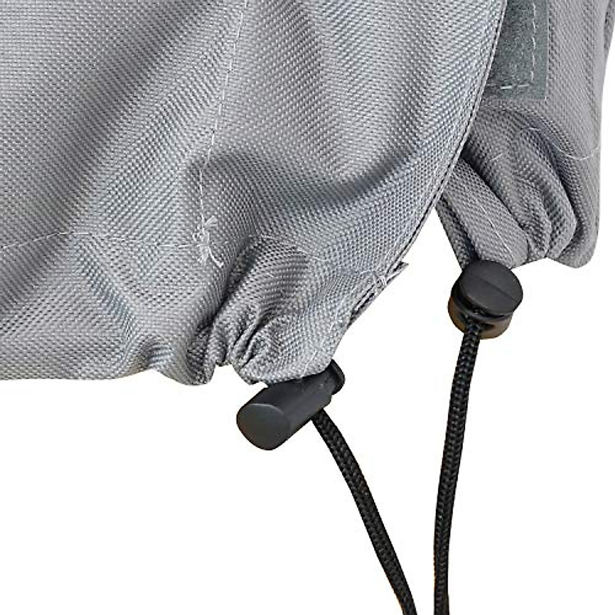 Sunnydaze Log Rack Cover - Gray with Green Stripe - 300D Polyester with PVC Backing - Heavy Duty Outdoor Accessory for Patio, Deck and Backyard - 5-Foot