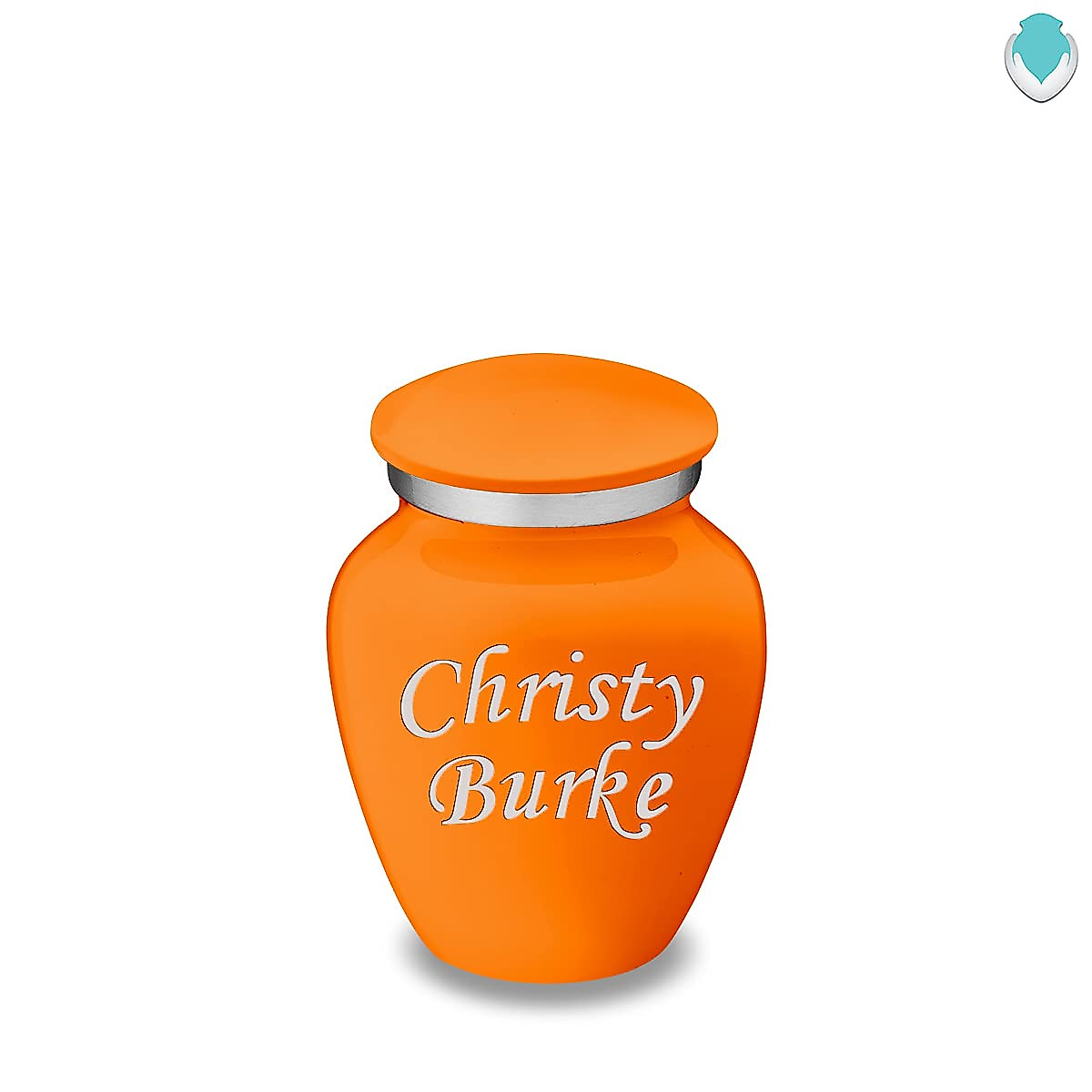 GetUrns Keepsake Embrace Custom Engraved Cremation Urn for Ashes (Burnt Orange)