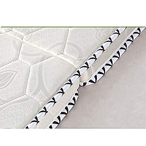 Tatami Tri-fold Mattress, Thick 3e Coconut Palm Mattress Pad Orthopedic Coir Sleeping Mat Firm Feel Quiet Guest Bed Floor Mat-White 150x200cm(59x79inch)