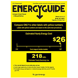 ROVSUN 5.0 Cubic Feet Chest Freezer, Compact Deep Freezer with Storage Basket, Adjustable Thermostat, Ideal for Home Kitchen Office, White