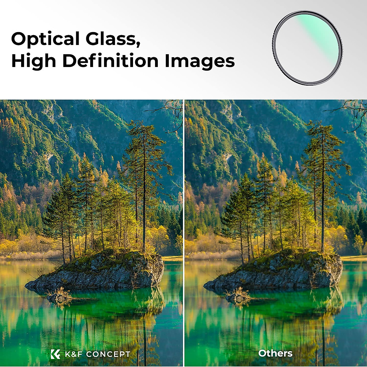 K&F Concept 82mm MCUV Lens Protection Filter 18 Multi-Coated Camera Lens UV Filter Ultra Slim with Cleaning Cloth (K-Series)