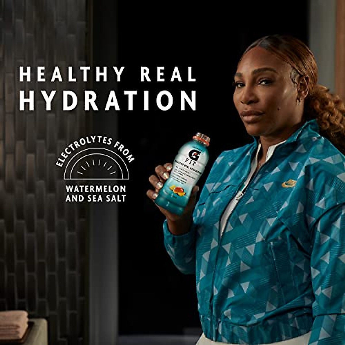 Gatorade Fit Electrolyte Beverage, Healthy Real Hydration, Watermelon Strawberry, 16.9.oz Bottles (12 Pack)