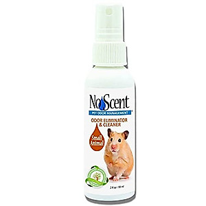 No Scent Small Animal Cage Cleaner for Hamster, Guinea Pig, Rabbit Pet Odor Spray for Urine, Poop & Stains (2 Fl Oz / 59 mL)
