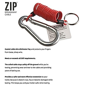 Fastway Zip 4 Foot Breakaway Cable with Electric Brake Switch 80-00-2040