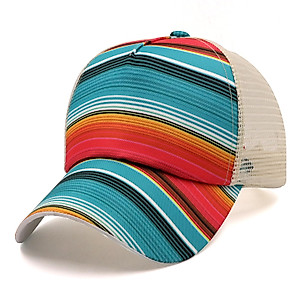 ProMindFun Womens Ponytail High Messy Bun Hats Distressed Baseball Caps Unconstructed Washed Dad Hat Girls Trucker Ponycaps