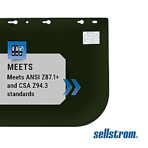 Sellstrom Replacement Polycarbonate Window - for 390 Series Face Shields - ANSI Z87.1